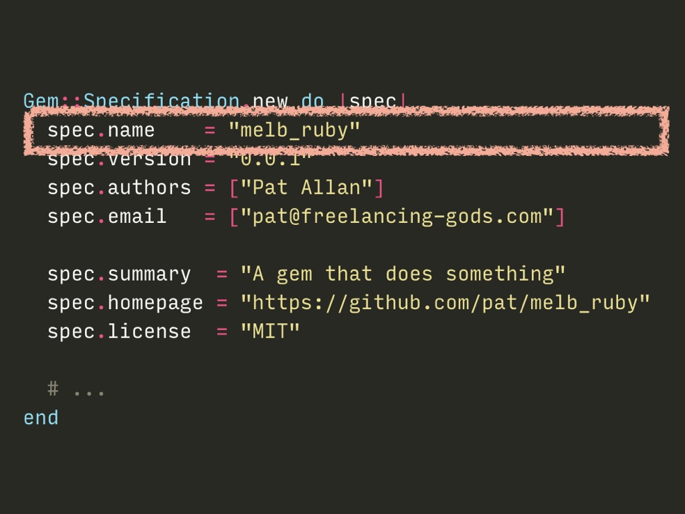 Writing Ruby Gems – Pat Allan