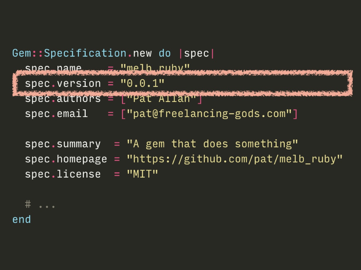Writing Ruby Gems – Pat Allan