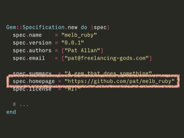 Writing Ruby Gems – Pat Allan